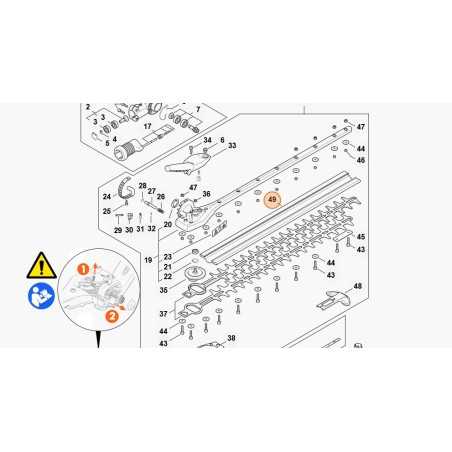 Hedge trimmer blade guard HLA135 ORIGINAL STIHL models 00007909201 ...